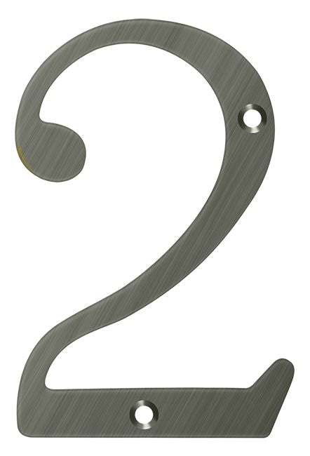 Deltana 4" Numbers; Solid Brass;